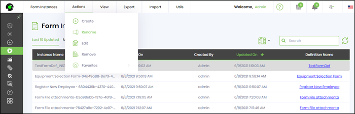 Rename form instance - FlowWright