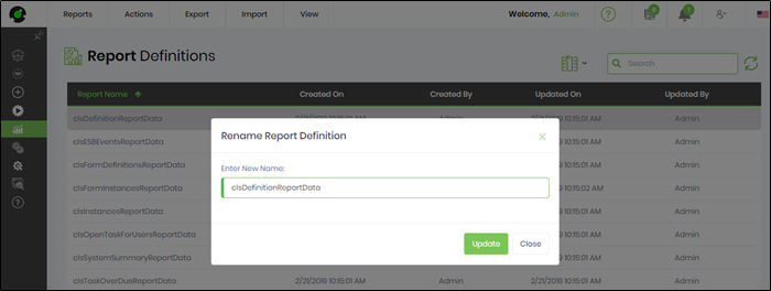 Rename report template - FlowWright