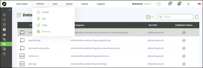 Data Type Operations - FlowWright
