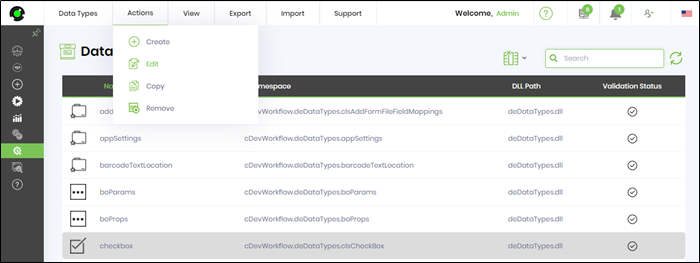Data Type Operations - FlowWright