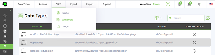 Data types with errors - FlowWright