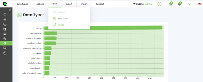 Data type usage - FlowWright