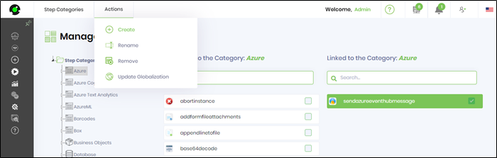 Creating a step category - FlowWright