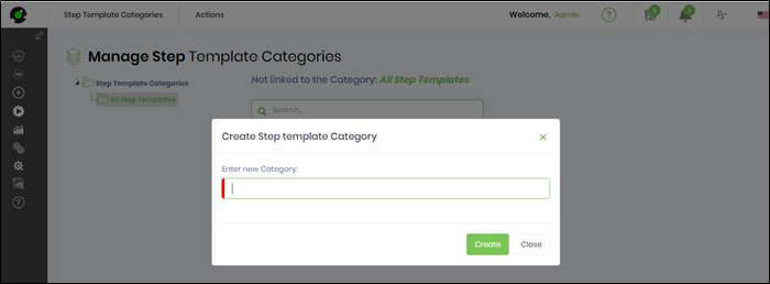 Creating a new step template category - FlowWright