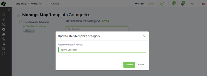 Rename a step template category - FlowWright