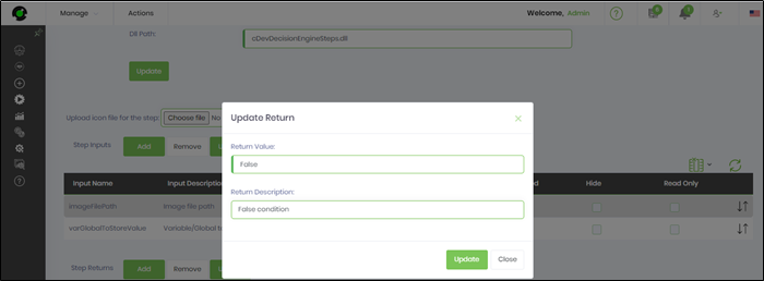 Edit step returns - FlowWright