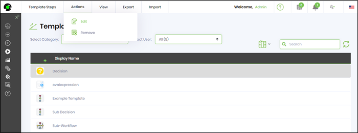 Template steps - FlowWright