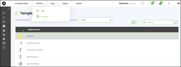 Template steps - FlowWright
