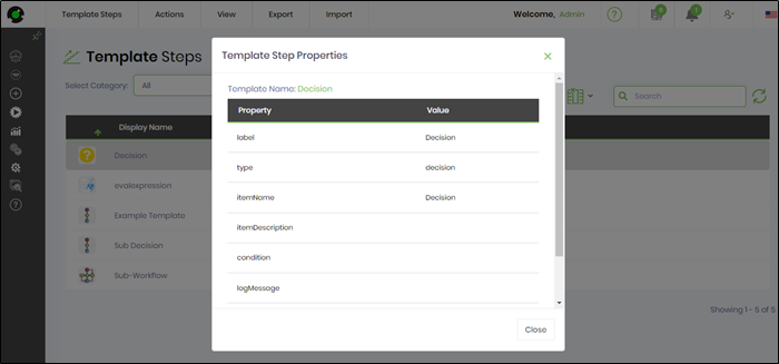 Template steps - FlowWright