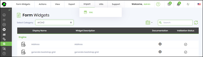 Create a form widget - FlowWright