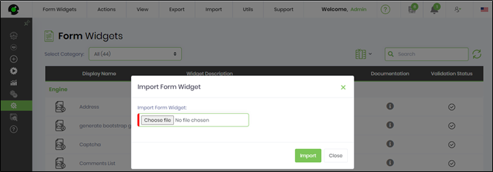 Create a form widget - FlowWright