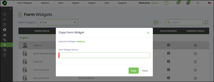 Actions on Form Widgets - FlowWright