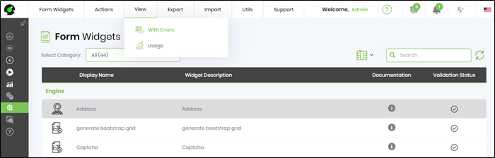 Actions on Form Widgets - FlowWright