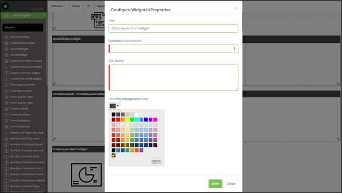 Design dashboard - FlowWright