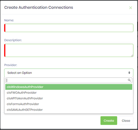 Create an Authentication Connection - FlowWright