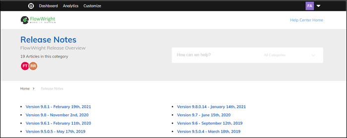 Version - FlowWright