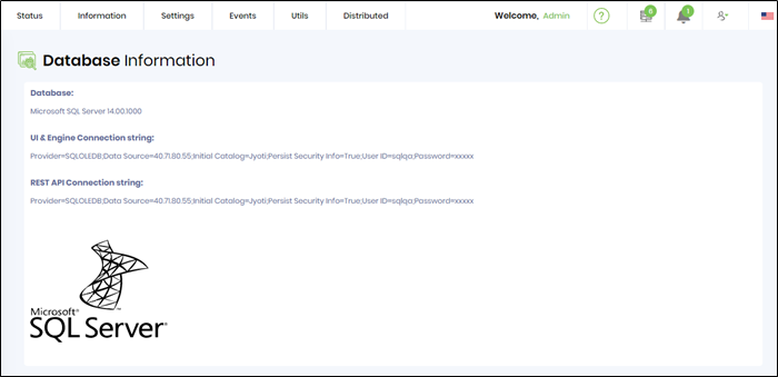 Database information - FlowWright