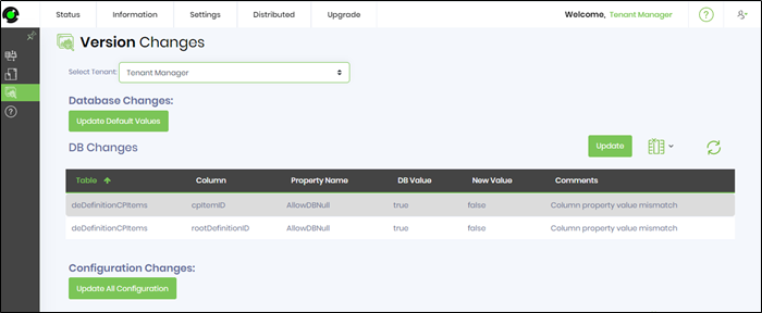 Version Changes - FlowWright