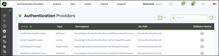 Authentication Providers - FlowWright
