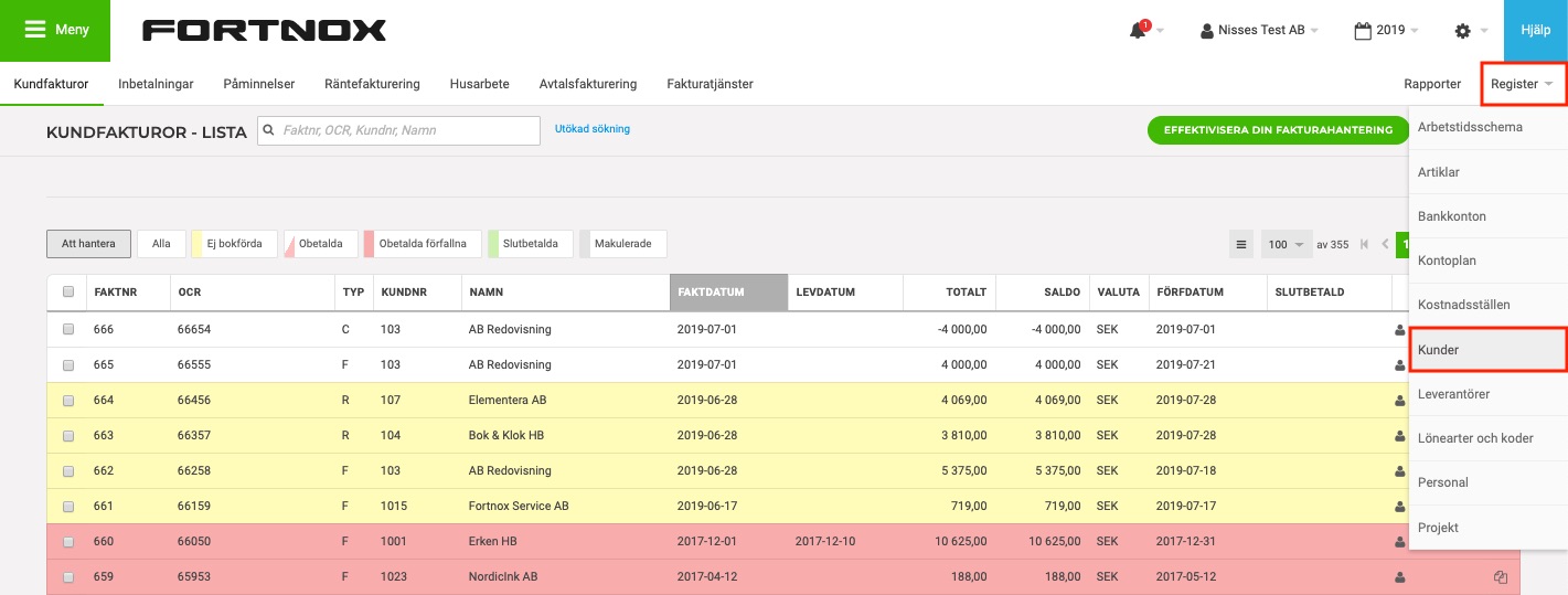 Vanliga frågor - E-faktura - Fortnox