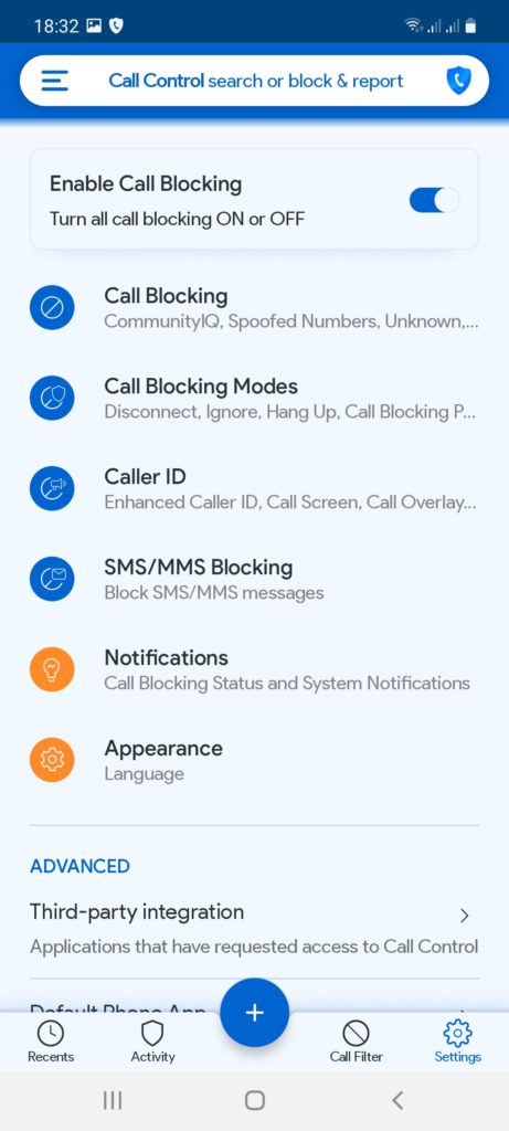Call Control Settings Overview - Call Control