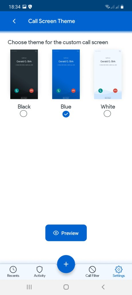 What options can I activate in the Caller ID page of General Settings ...