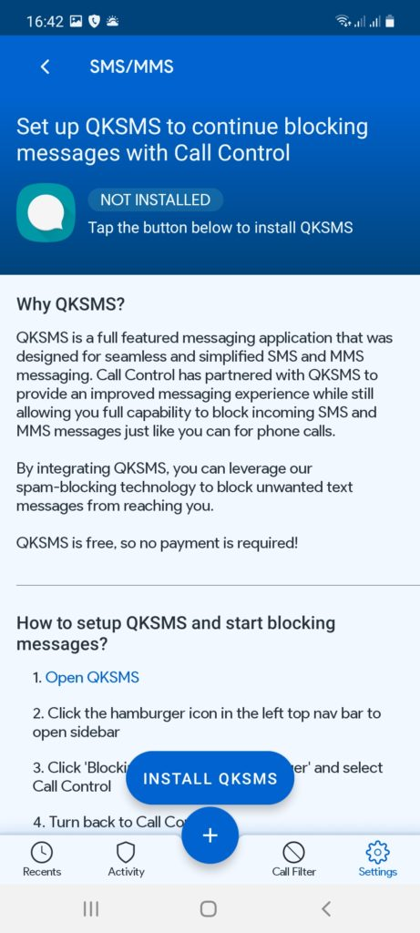 How to integrate QKSMS to Call Control? - Call Control