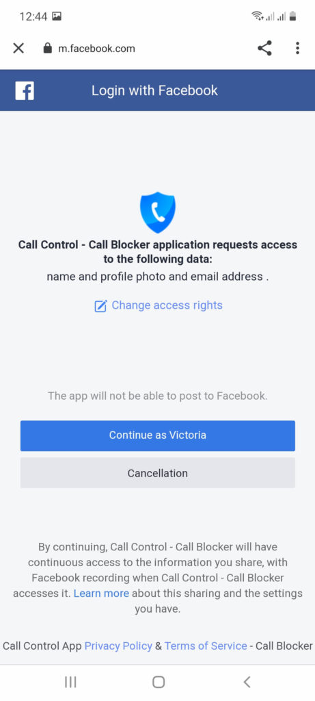 How do I log into the Call Control app on my device? - Call Control