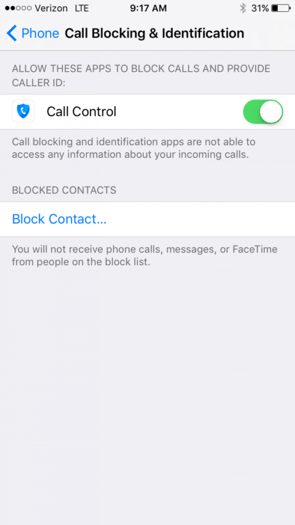 How to enable Call Control in iOS. - Call Control