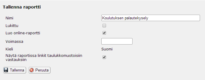 Kyselyn raportointi – Lyyti