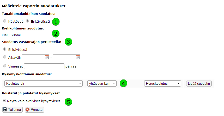 Kyselyn raportointi – Lyyti