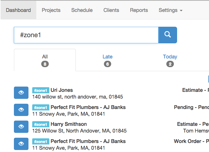 Estimate Rocket — Using The Search Bar