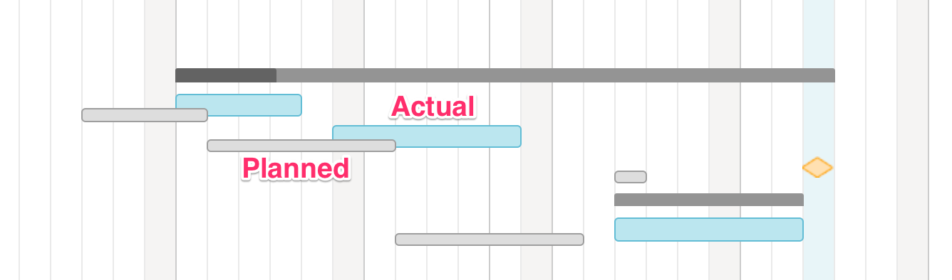 Gantt Chart With Planned Vs Actual Comparison Ms Project Chart Examples