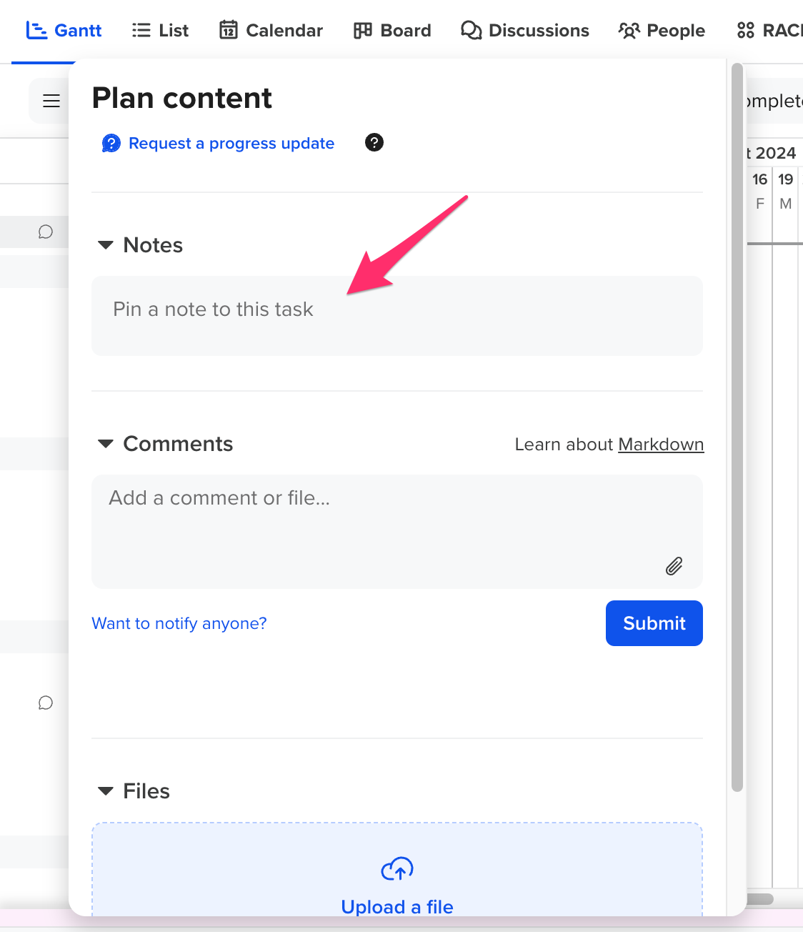 Communicate on Your Tasks with Comments | TeamGantt Support
