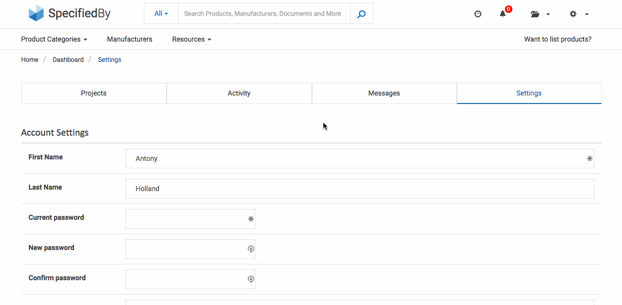 Completing Your User Profile