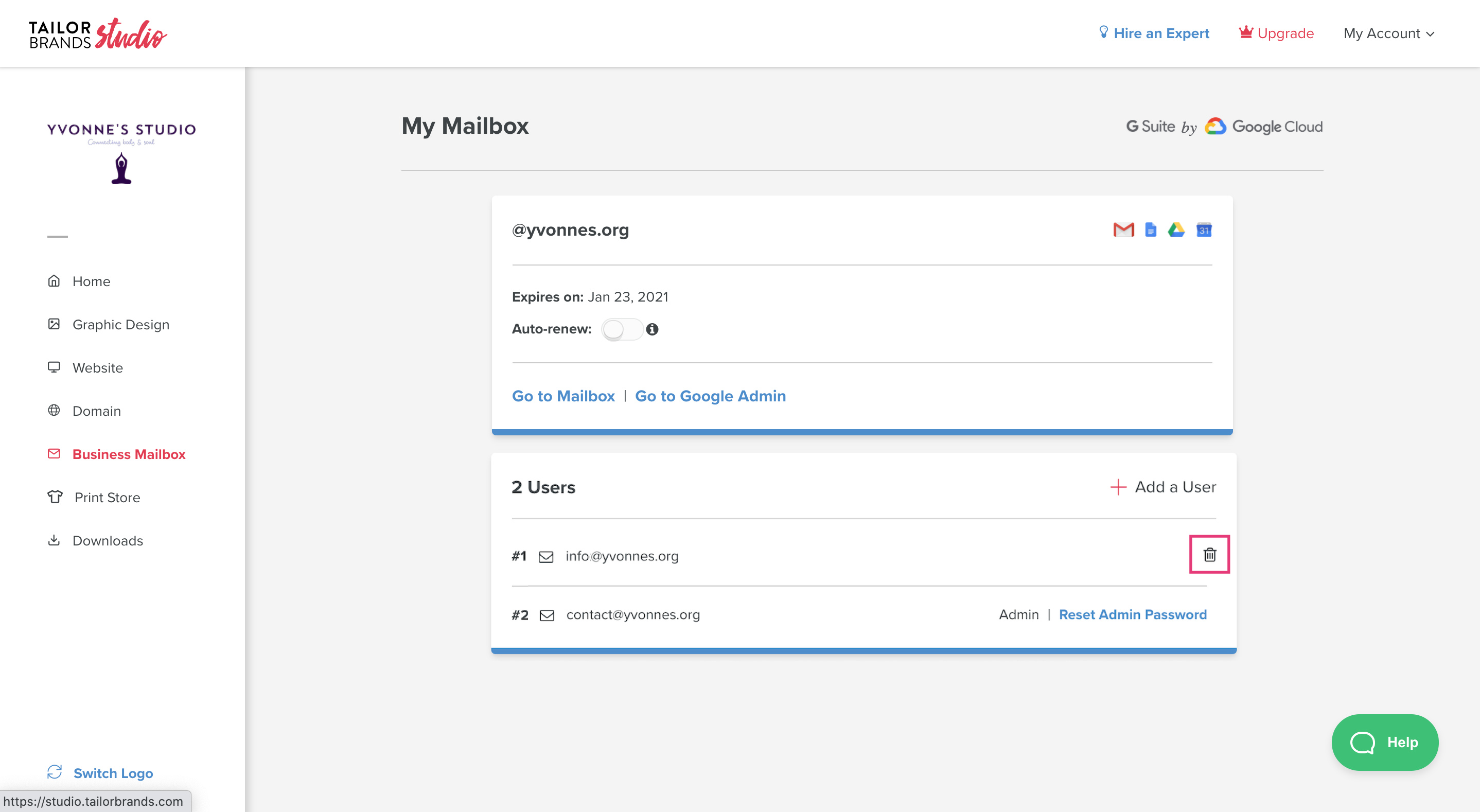 How Do I Delete A User From My Business Mailbox Tailor Brands
