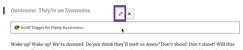 Shortcode: Scroll Trigger Point - Popup Maker