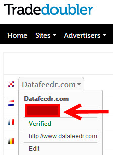 How to find your Tradedoubler affiliate ID? - Datafeedr Documentation