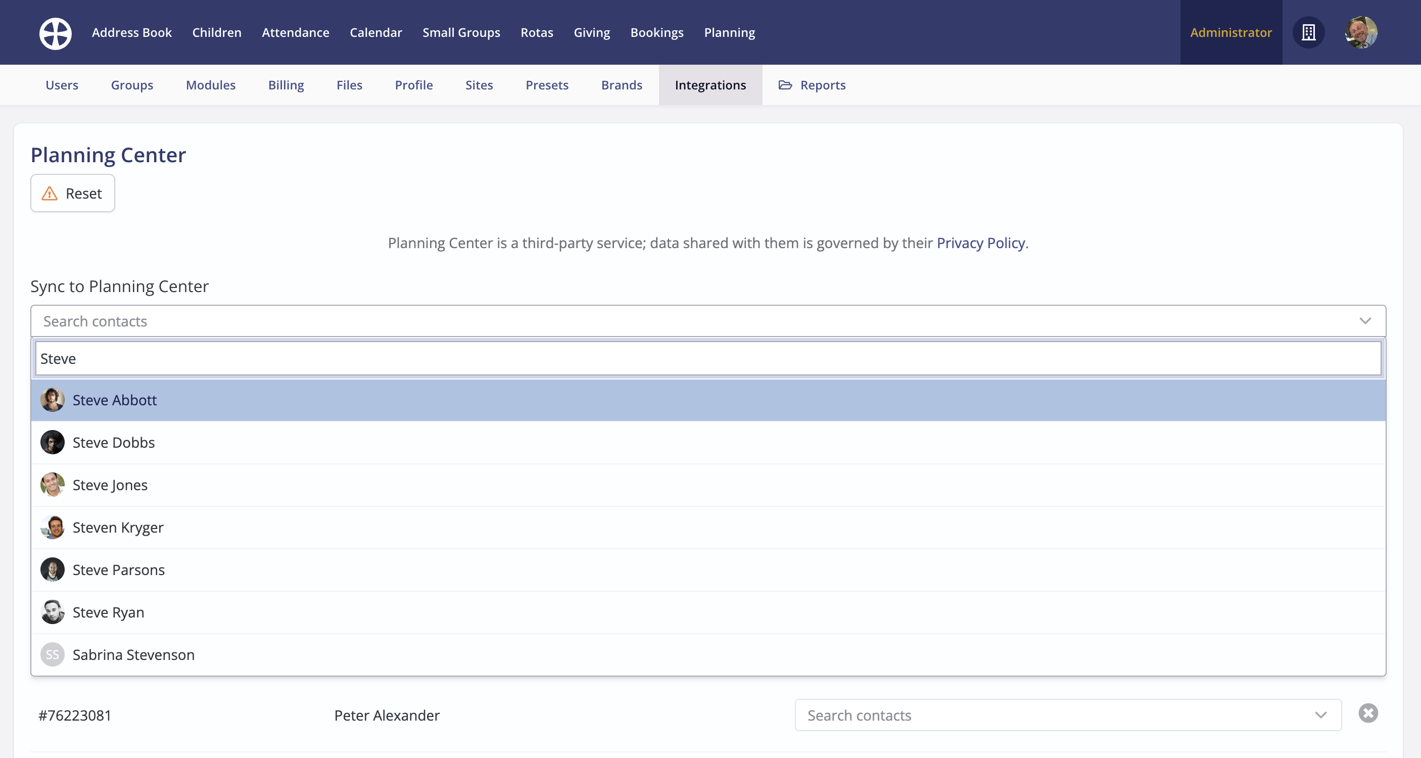 Integrating with Planning Center Online - ChurchSuite Support Articles