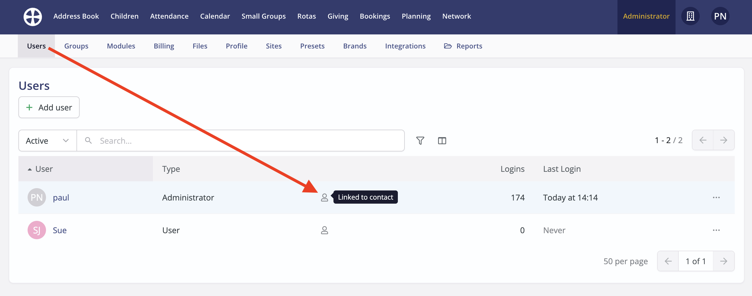 Adding and managing users - ChurchSuite Support Articles