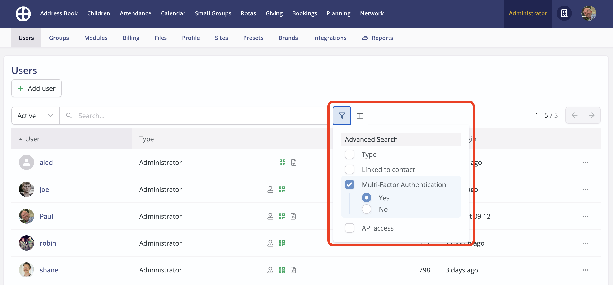 Adding and managing users - ChurchSuite Support Articles