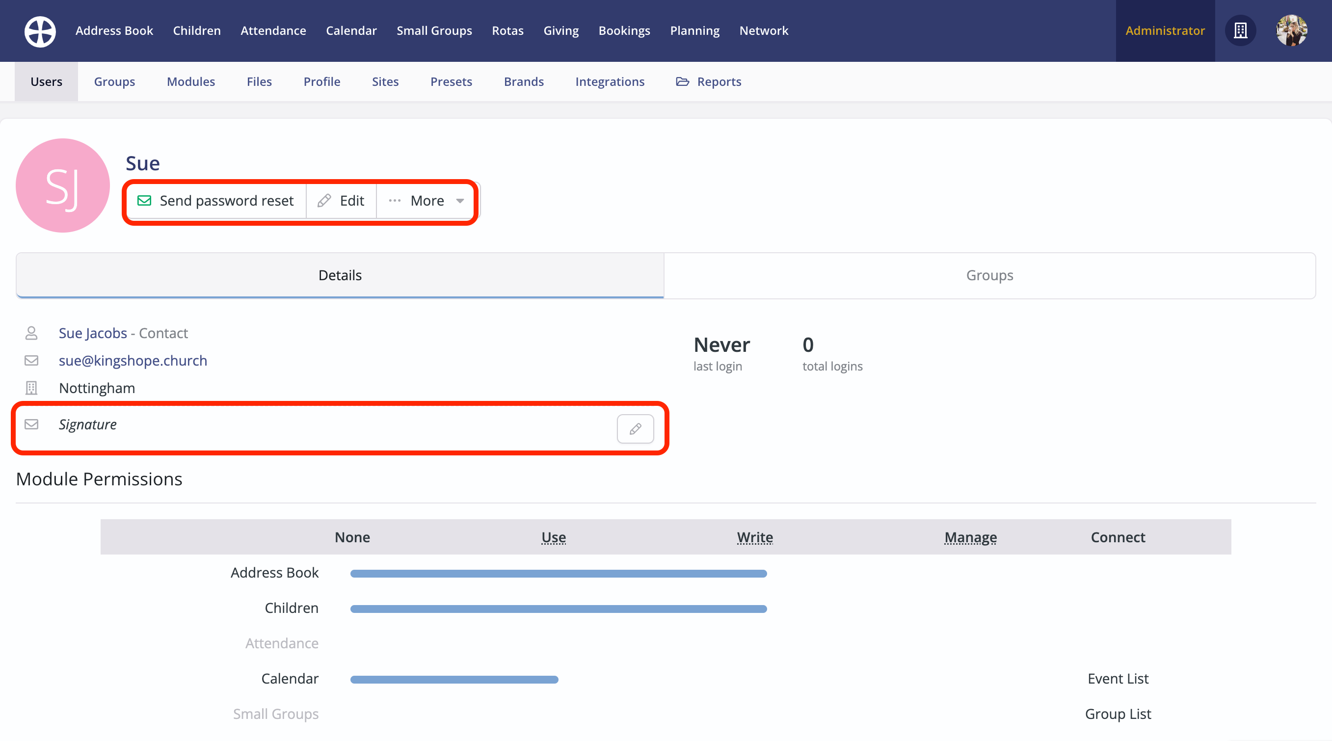 Adding and managing users - ChurchSuite Support Articles