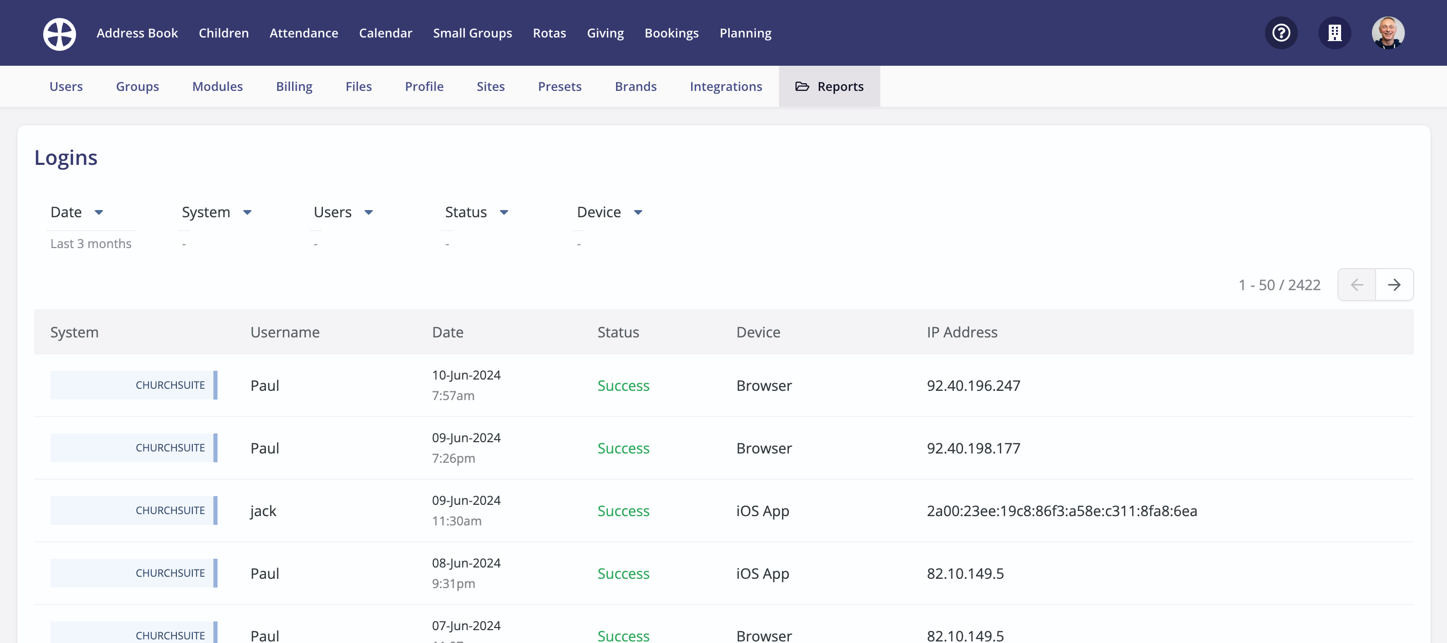 Adding and managing users - ChurchSuite Support Articles