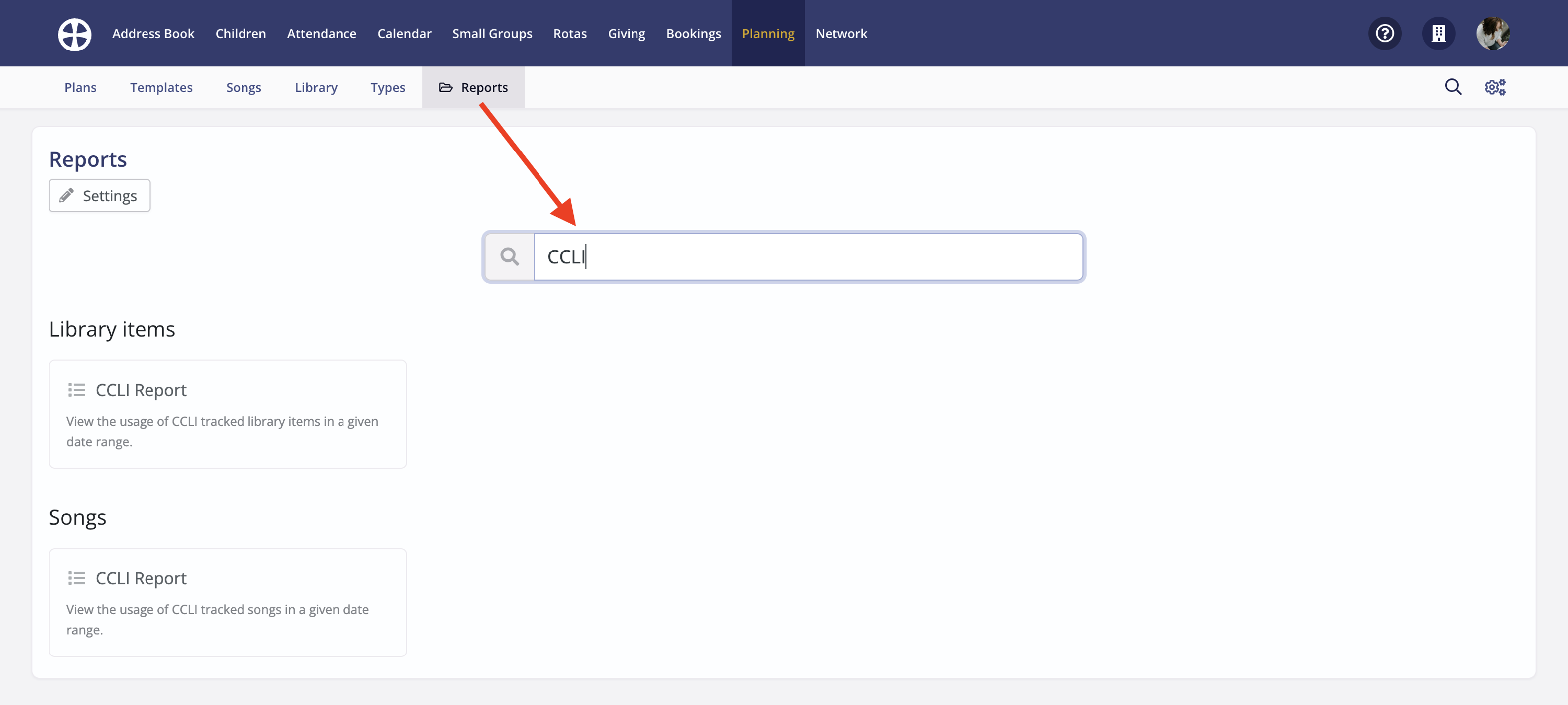 CCLI tracking and reporting - ChurchSuite Support Articles