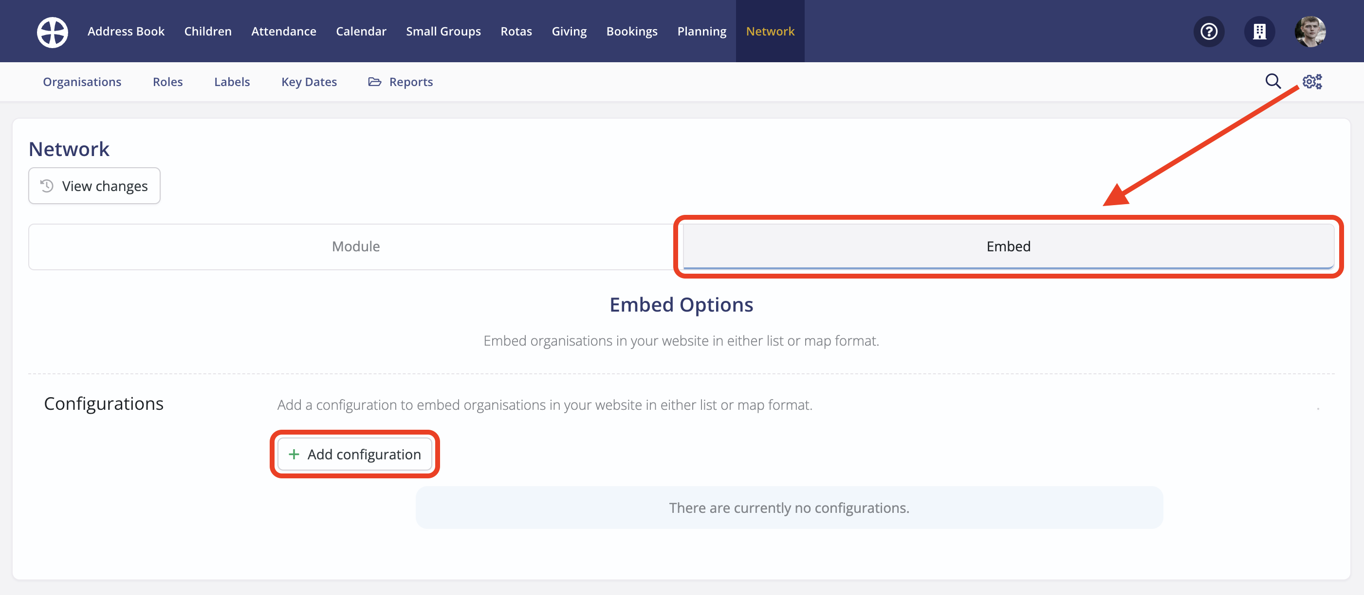 Embed organisation lists and maps in your website - ChurchSuite Support Articles