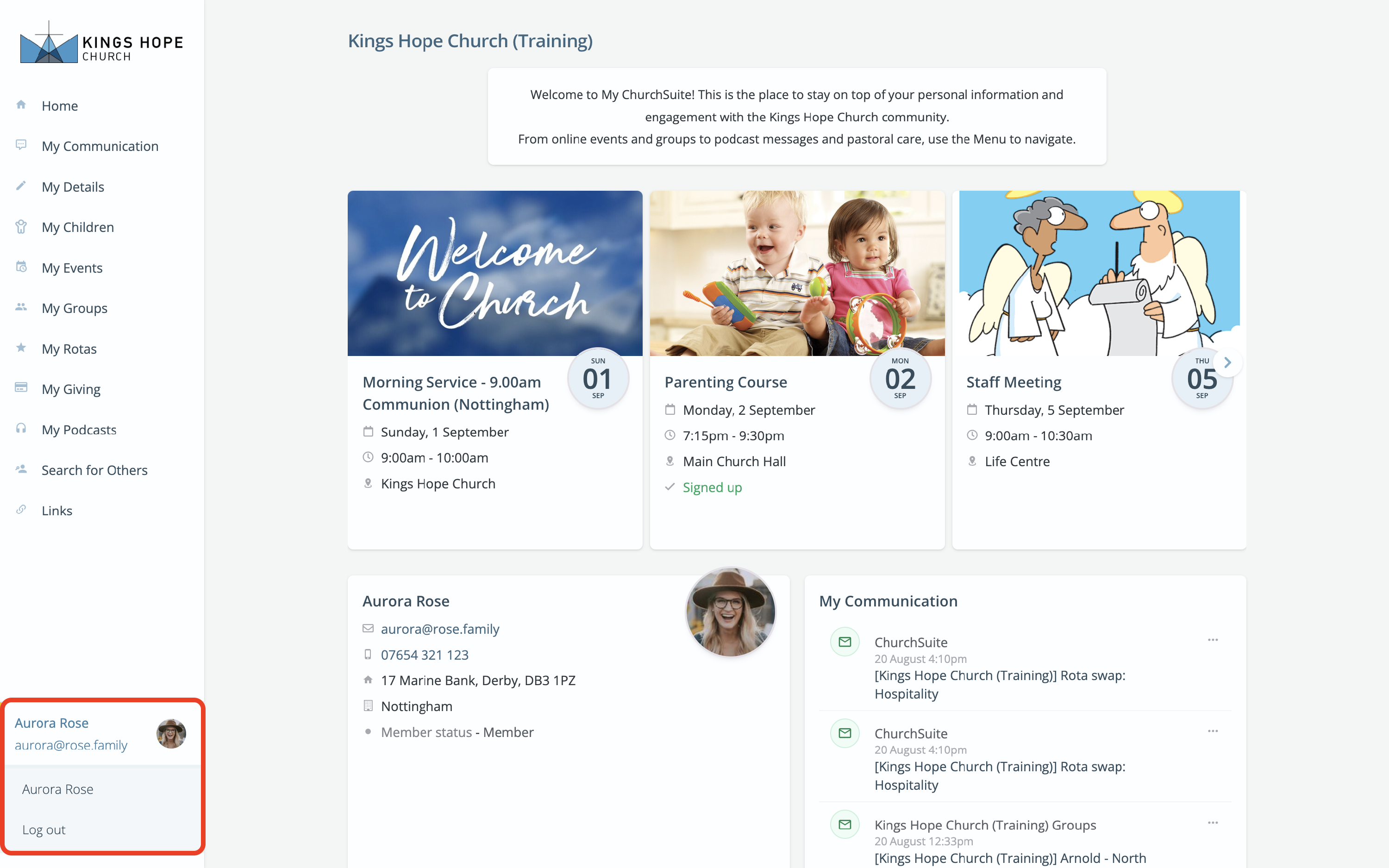 My ChurchSuite - Getting Started - ChurchSuite Support Articles