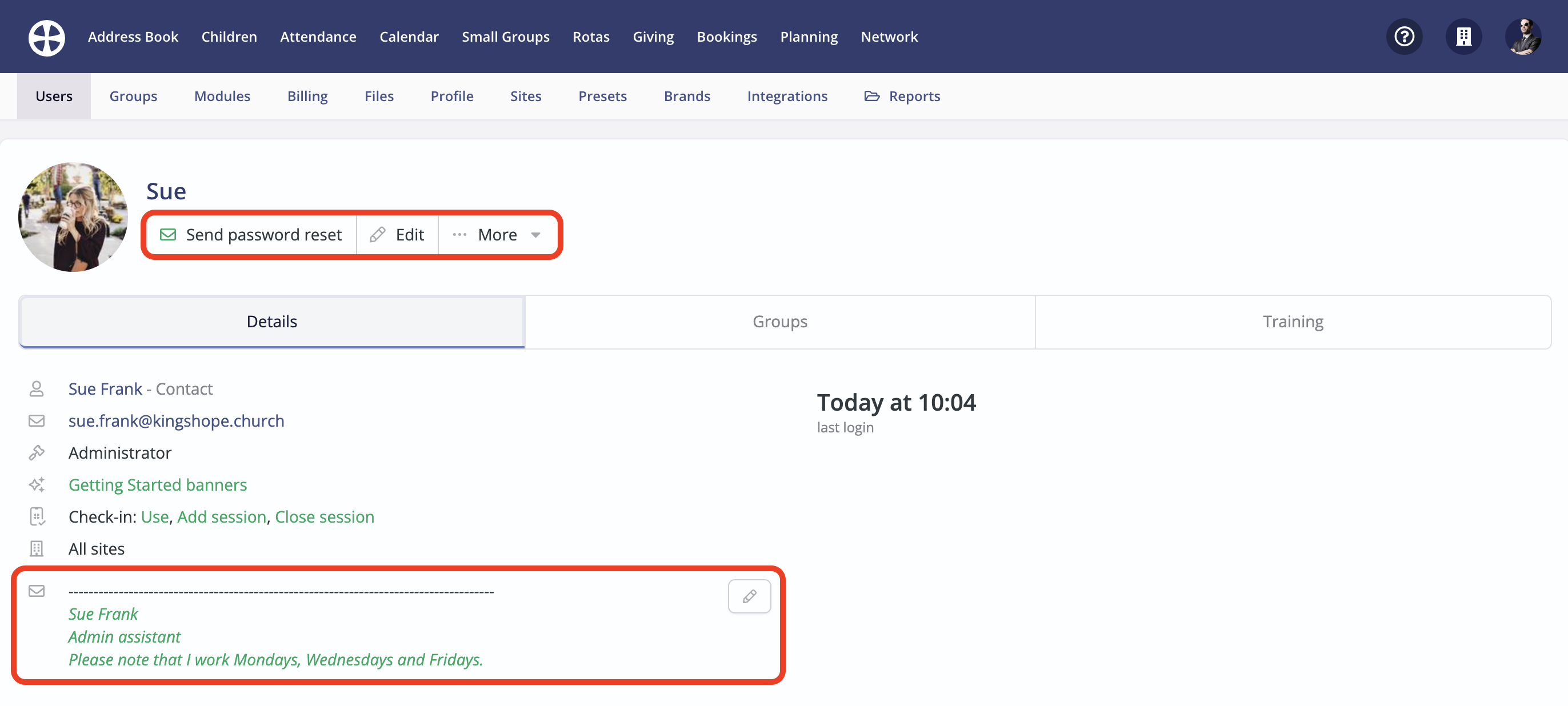 Adding and managing users - ChurchSuite Support Articles