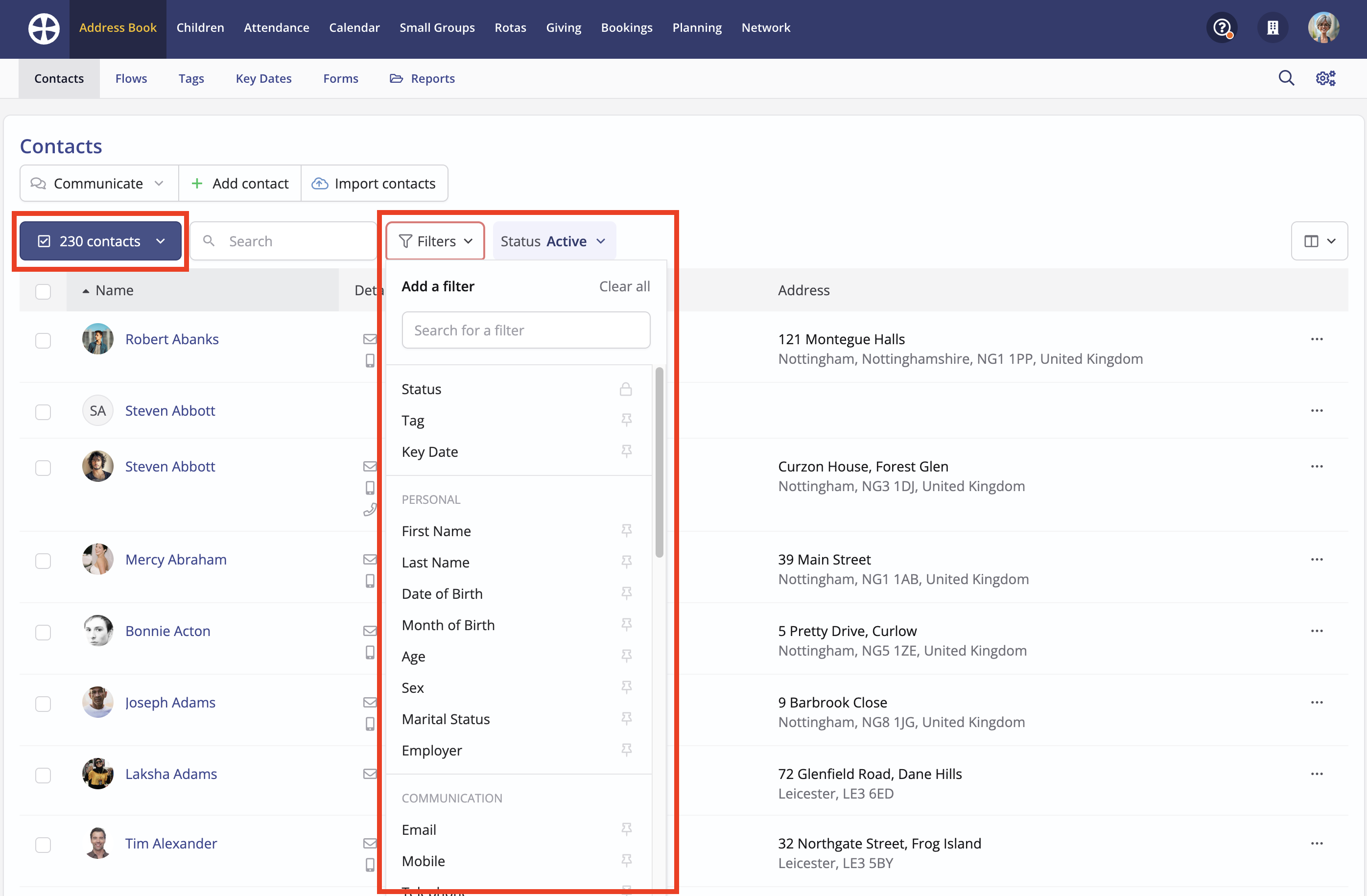 How to print a contact directory - ChurchSuite Support Articles