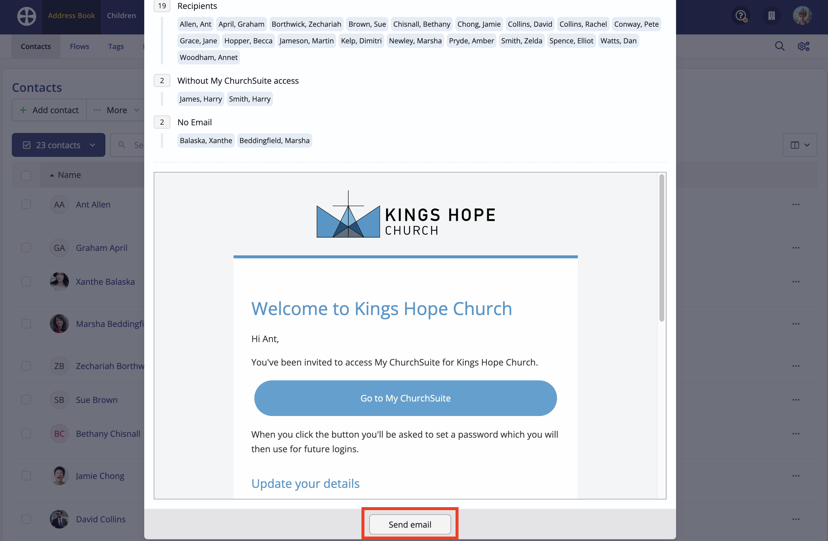 Send My ChurchSuite invitations to your members - ChurchSuite Support ...