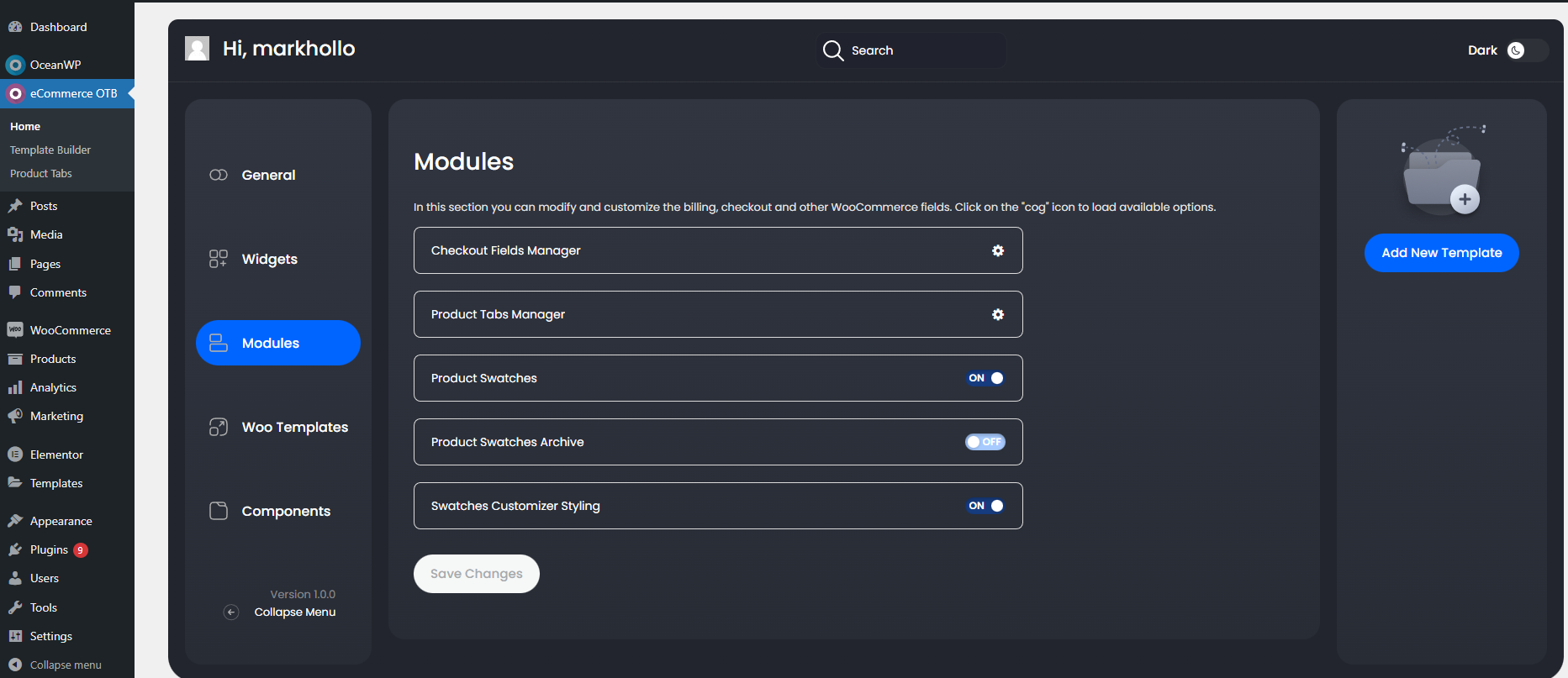 eComm Treasure Box Dashboard: Modules - Documentation